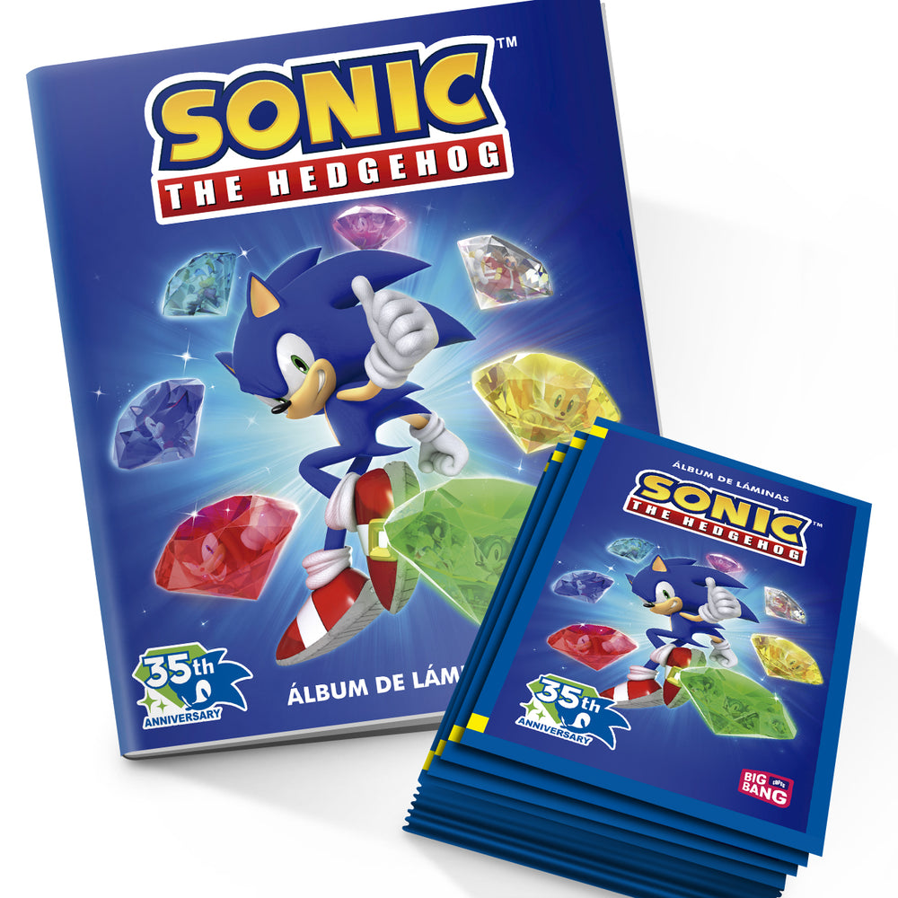 Álbum+25 sobres Sonic "The Hedgehog" 35° Aniversario (2025) – Big Bang ...